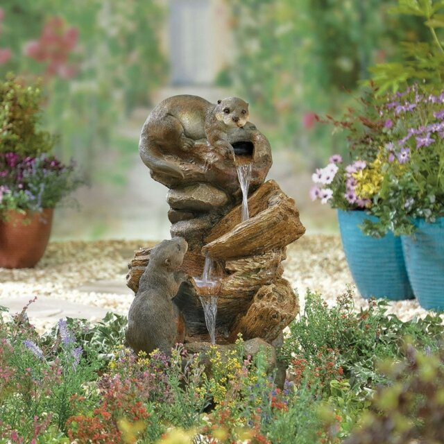Rackhams Otter Pools with Lights Animal Fountains Water Feature ...