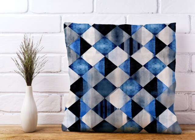 Rackhams Square Checkered Pattern Cushions - - 60cm x 60cm by Rackhams ...