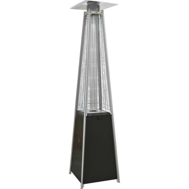 Rackhams 13kW Black Propane Gas Pyramid Tower Patio Heater - Outdoor ...