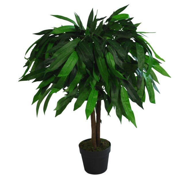 Rackhams 80cm Tall Large Artificial Mango Tree Plant - - 80cm - Green ...