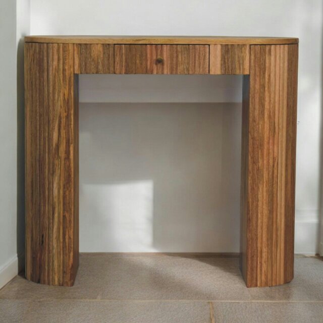 Rackhams Solid Wood Soba Straight Console Table by Rackhams | ufurnish.com