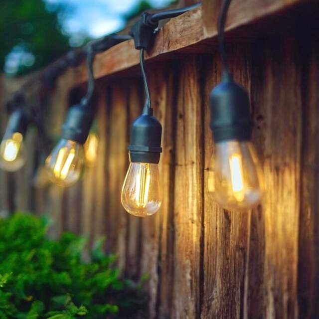 Rackhams LED Plug-in Waterproof Warm White Heavy Duty Outdoor String ...