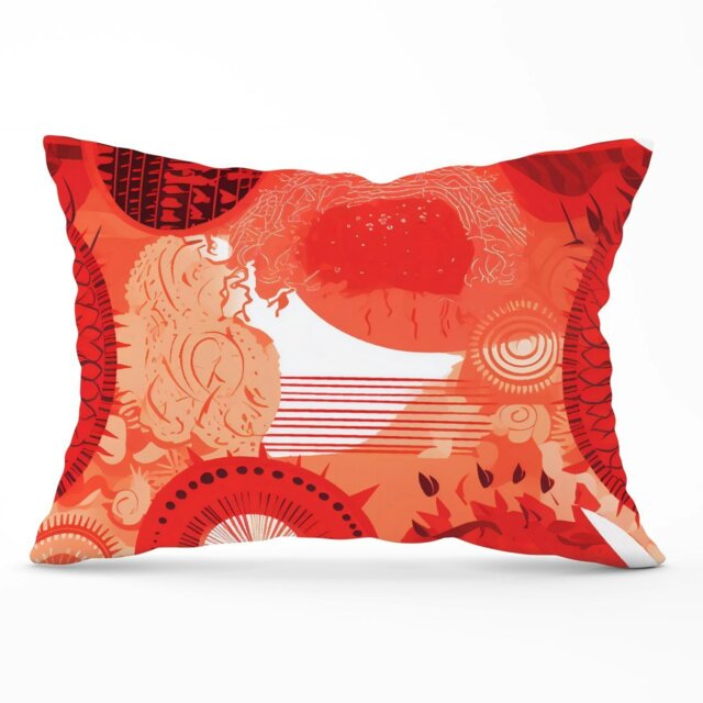 Rackhams Abstract Red Sun pattern Cushions - - 33cm x 48cm by Rackhams ...