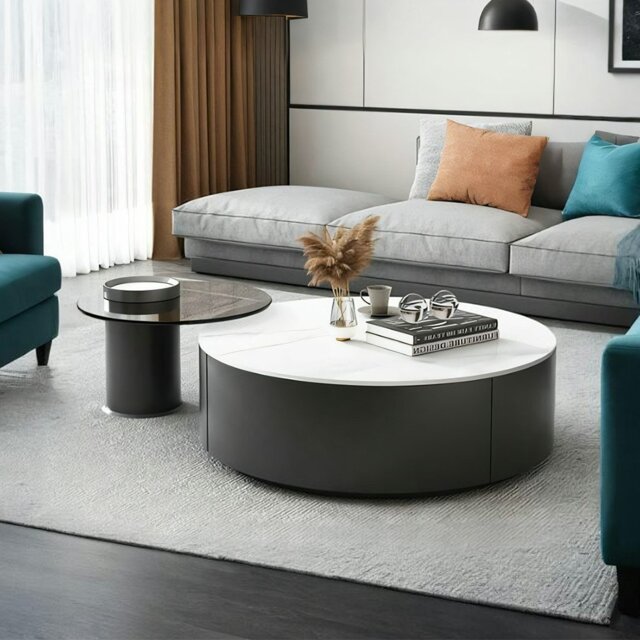 Rackhams Lionel Round Nesting Coffee Table Set - 70cm by Rackhams ...
