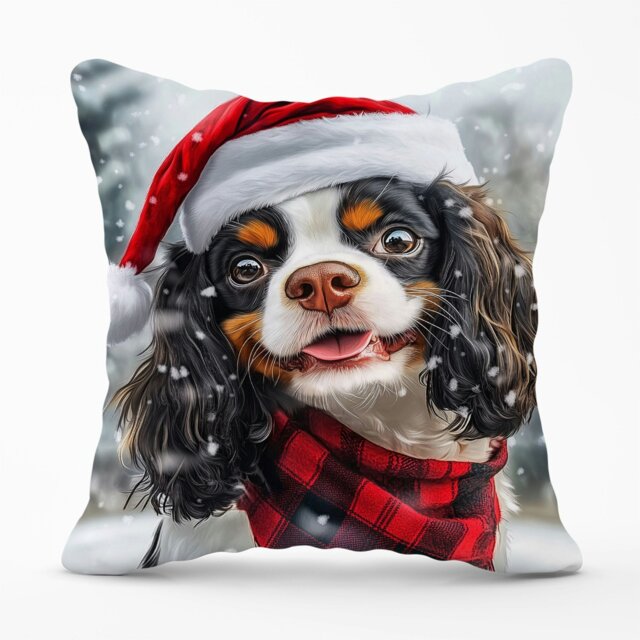 Rackhams Christmas Cavalier King Charles Spaniel Cushion - - 60cm x ...