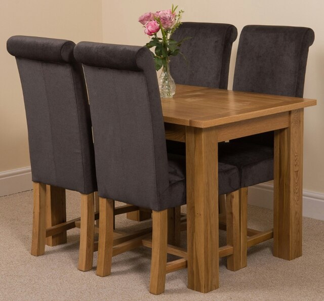 Rackhams Hampton Small Oak Extending Dining Table with Washington ...