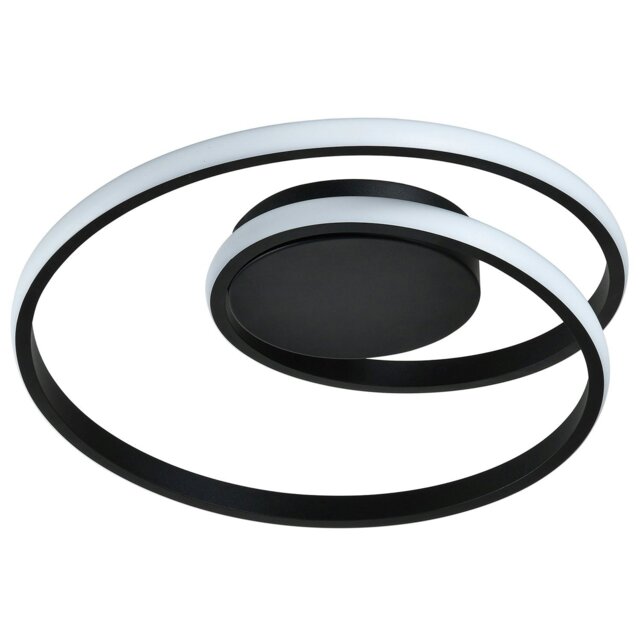 Rackhams Modern Single Loop Strip Flush LED Powered Ceiling Light ...