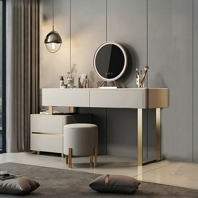 Rackhams Serenique Dressing Table With LED Mirror - 100cm - With Stool ...
