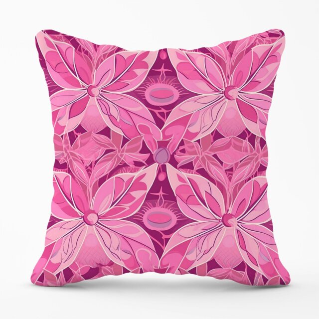 Rackhams Pink Abstract Floral Design Cushions - by Rackhams | ufurnish.com