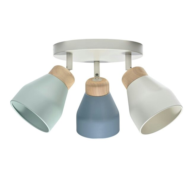 Rackhams Modern Scandinavian Style Spot Ceiling Light in Grey and Dusk ...