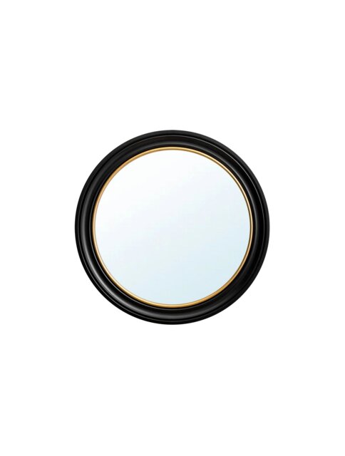Rackhams Round Mirror - Black and Gold - 70 x 70cm - Oxford Round by ...