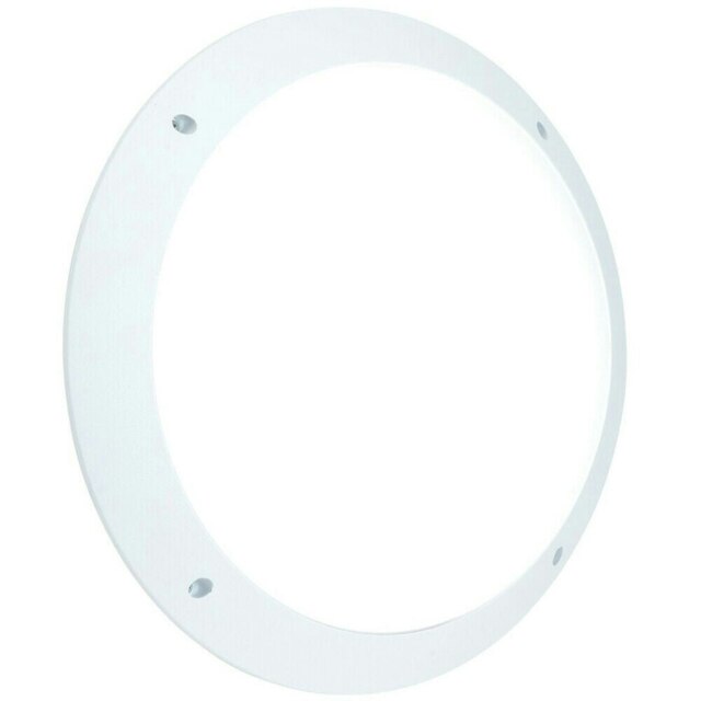 Rackhams IP65 Outdoor Round Wall Ceiling Lamp Matt White Plain Bulkhead ...