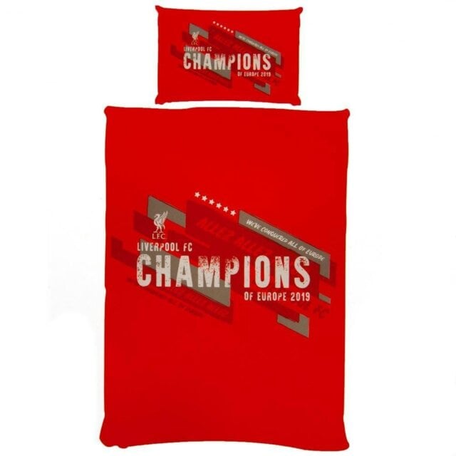 Rackhams Champions Of Europe Duvet Set - Red - - Single - Red by ...
