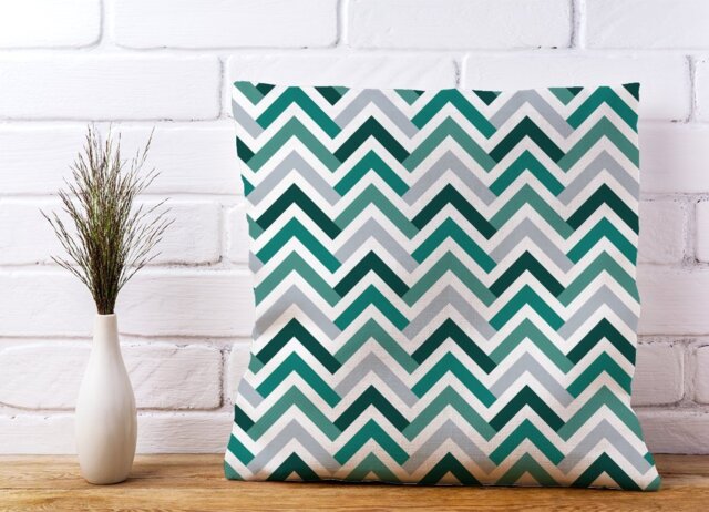 Rackhams Geometric Retro Vintage Colored Chevron Pattern Cushions ...
