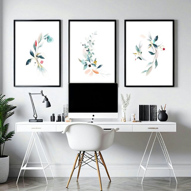 Rackhams Wall Art For Work Office - set of 3 wall art prints - - 20 x ...