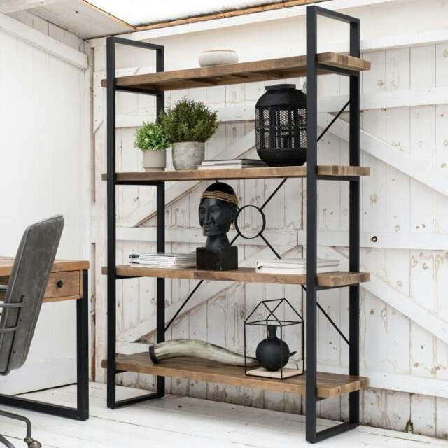 Rackhams Williamsburg Collection - Tall Reclaimed Wood Bookcase - by ...