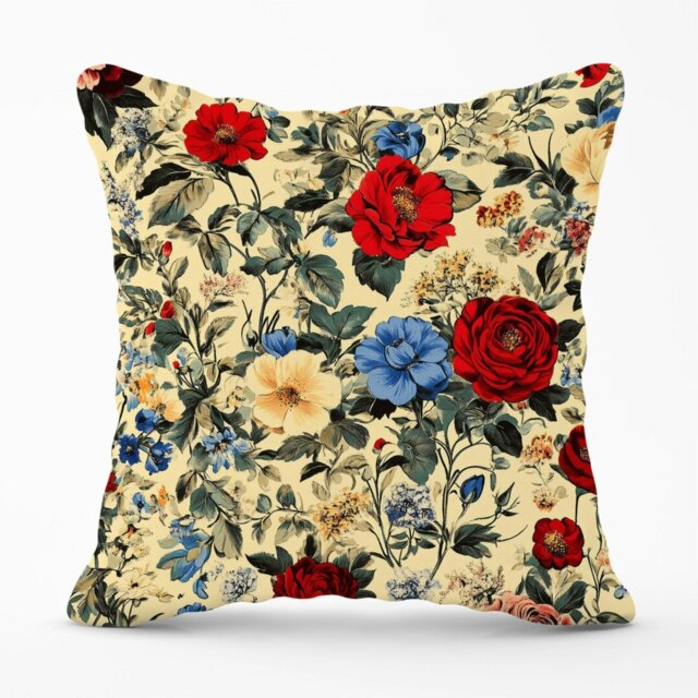 Rackhams Vintage Roses And Buds Cushions - - 60cm x 60cm by Rackhams ...