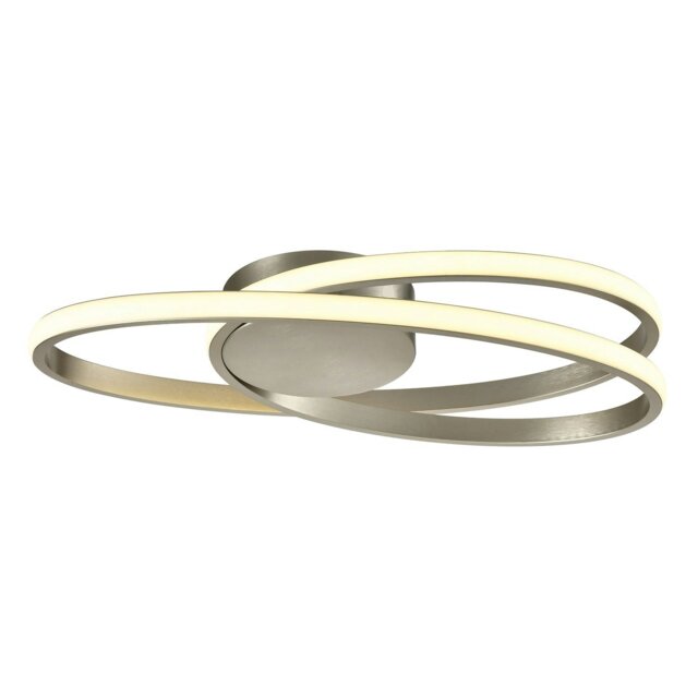 Rackhams Modern Double Swirl Strip LED Flush Ceiling Light Fitting in ...