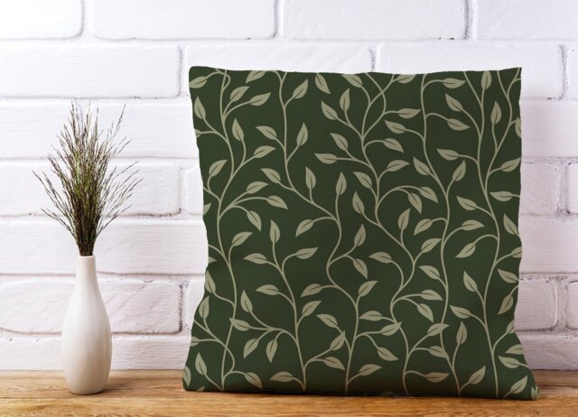 Rackhams Green Shrub With Leaves Cushions - - 60cm x 60cm by Rackhams ...
