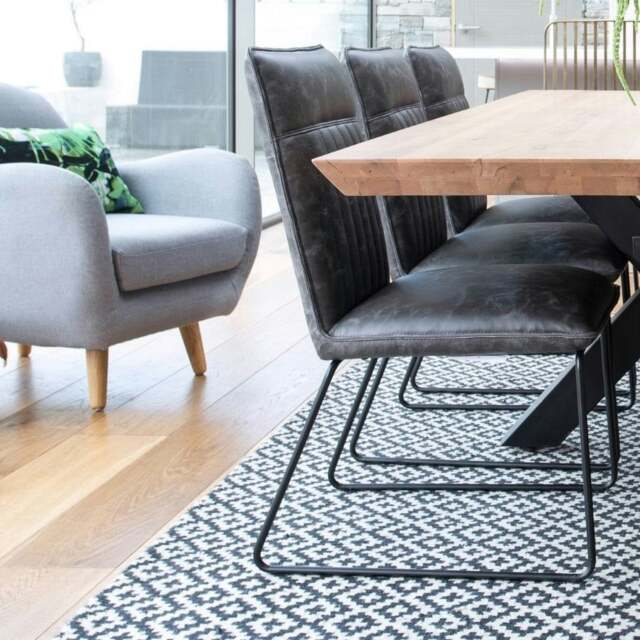 Rackhams Reclaimed Wood Extending Dining Table Set (180cm - 240cm ...