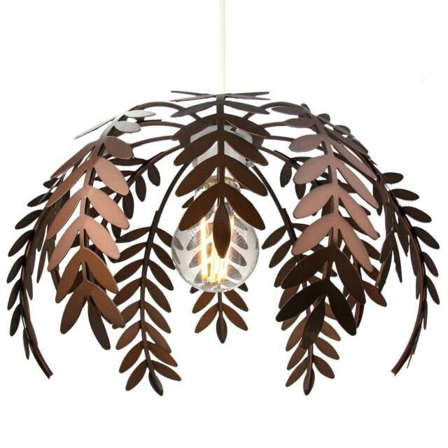 Rackhams Classic Fern Leaf Design Ceiling Pendant Light Shade in ...