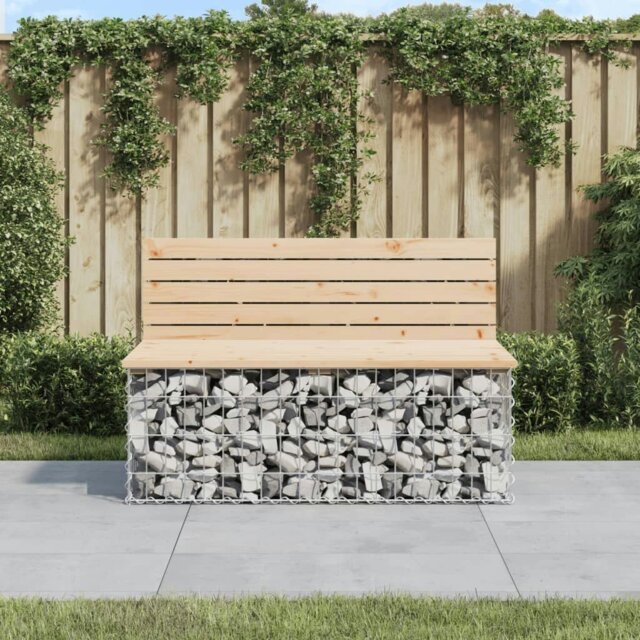 Rackhams Garden Bench Gabion Design 103x70x65 cm Solid Wood Pine by ...