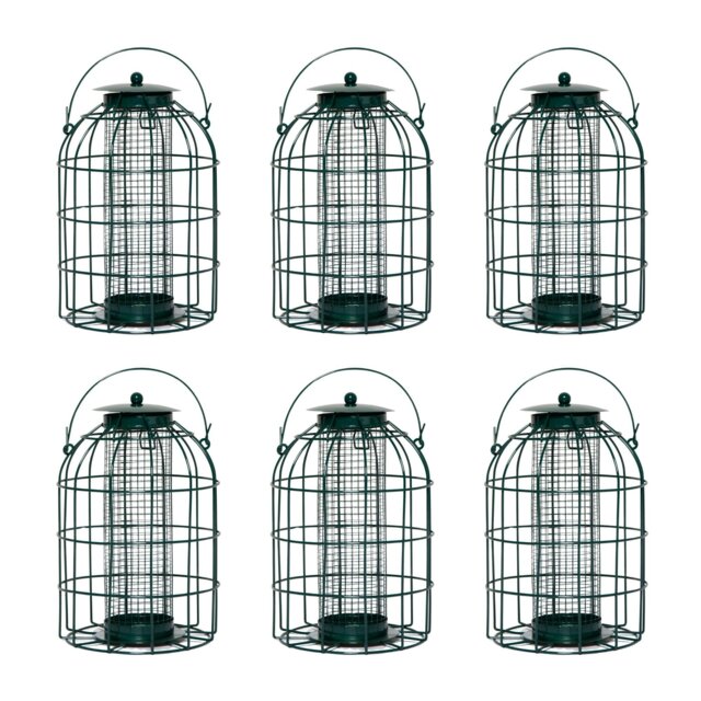Rackhams Pack of 6 Wild Bird Hanging Nut Feeder with Squirrel Guard by ...