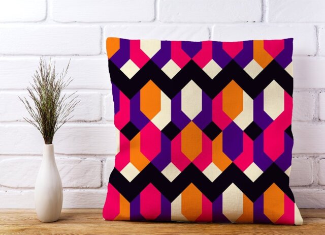 Rackhams Coloured Abstract Pattern Cushions - - 60cm x 60cm by Rackhams ...