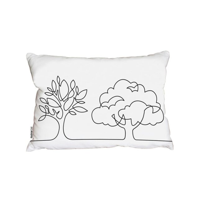 Rackhams Line Drawing Of Trees (Outdoor Cushion) - 30cm x 45cm by ...