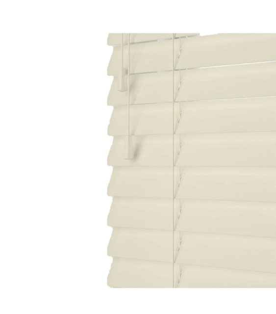 Rackhams Off White Gloss Wooden Venetian Blinds With Strings (130cm ...