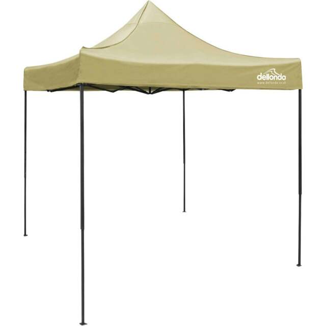 Rackhams 2x2m Pop-Up Gazebo - BEIGE Heavy Duty Frame & Water Resistant ...