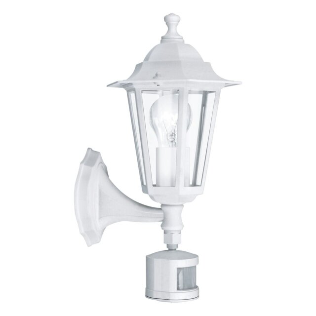 Rackhams Loops IP44 Outdoor Wall Light & PIR Sensor White Aluminium ...