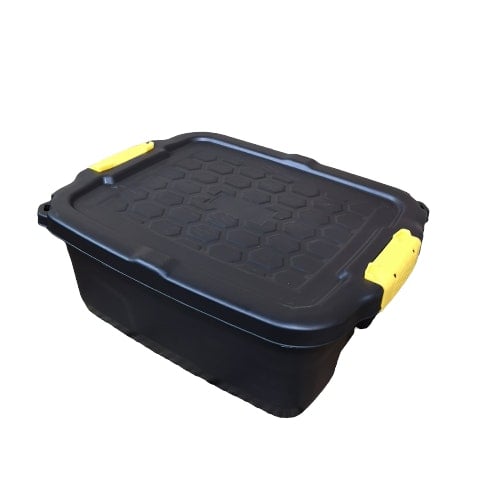 Rackhams 24L Heavy Duty Storage Box Sturdy, Lockable, Stackable and ...