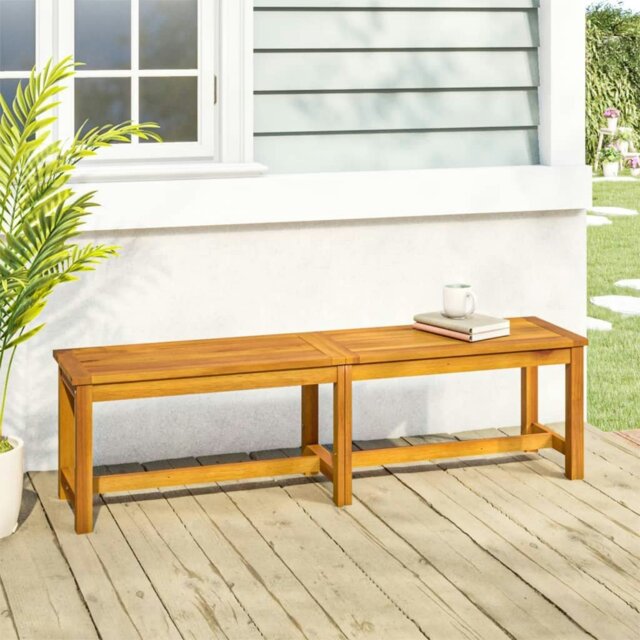 Rackhams Garden Bench 150x35x45 cm Solid Wood Acacia - Solid acacia ...