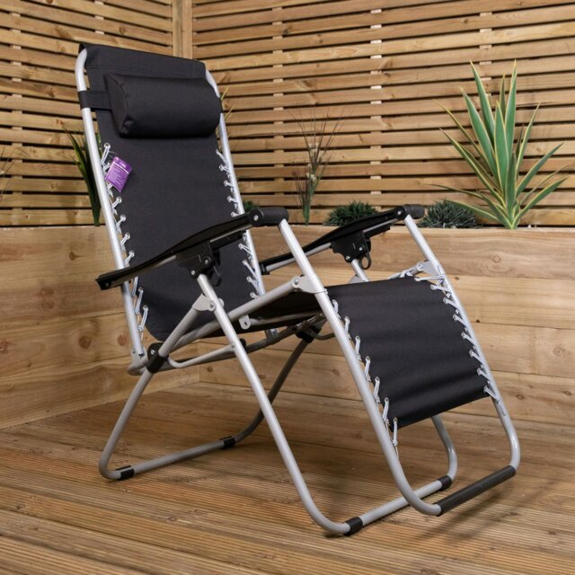 Rackhams Multi Position Garden Gravity Relaxer Chair Sun Lounger in ...