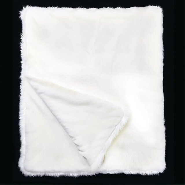 Rackhams Arctic White Wolf Faux Fur Throw - Large by Rackhams ...
