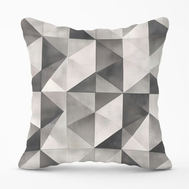 Rackhams Dove Grey Geometric Pattern Cushions - - 60cm x 60cm by ...
