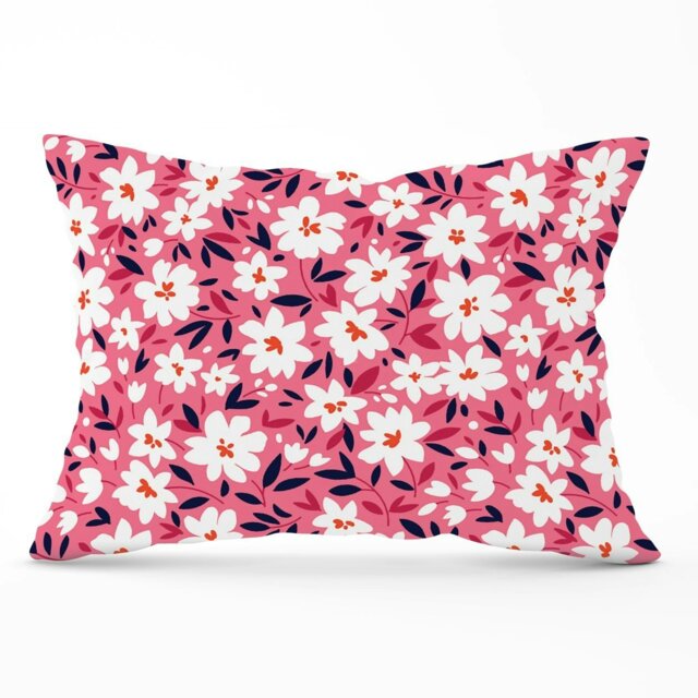 Rackhams Small Cute White Flower Pattern Cushions - - 33cm x 48cm by ...
