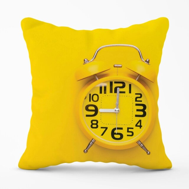 Rackhams Yellow Alarm Clock Outdoor Cushion - - 45cm x 45cm by Rackhams ...