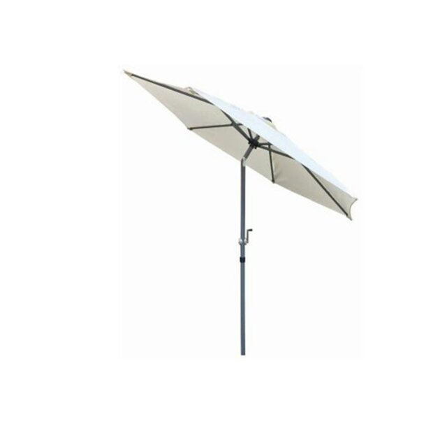 Rackhams 2m Aluminium Parasol Sun Shade with Crank and Tilt Patio ...