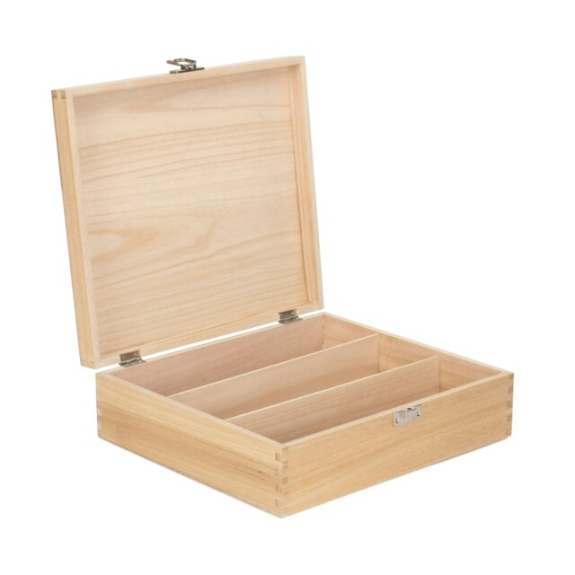 Rackhams Three Bottle Clear Varnish Wooden Display Box - Large by ...