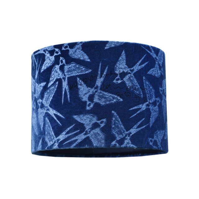 Rackhams Bird Decorated Navy Midnight Blue Velvet Fabric Lamp Shade ...