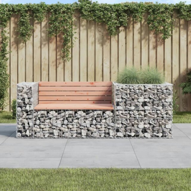 Rackhams Garden Bench with Gabion Basket Solid Wood Douglas by Rackhams ...
