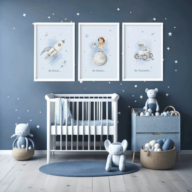 Rackhams Childrens Prints For Bedroom - Set of 3 wall art prints - 16 x ...