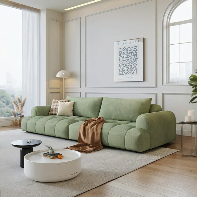 Rackhams Grayson Puff Two Seater, Three Seater, Four Seater Sofa, Suede ...