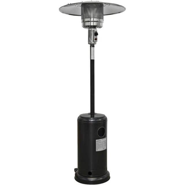 Rackhams 13kW Black Propane Gas Tower Patio Heater - Outdoor Garden ...