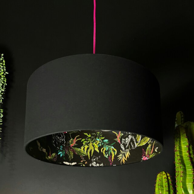 "Rackhams Carbon Deadly Night Shade Silhouette Lampshade in Jet Black ...