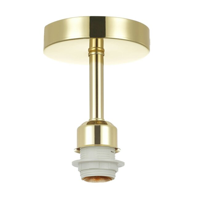 Rackhams Polished Brass Plated Ceiling Light Fitting for Industrial ...