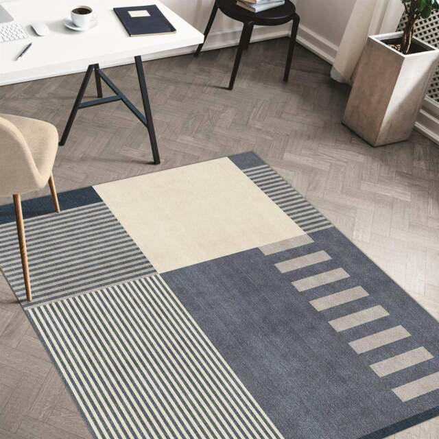 Rackhams Tokyo Geo Blocks Blue Rug - 120X160 cm by Rackhams | ufurnish.com