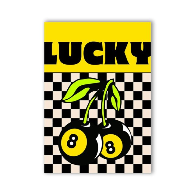 Rackhams Lucky 8 Art Print - A2 by Rackhams | uFurnish.com